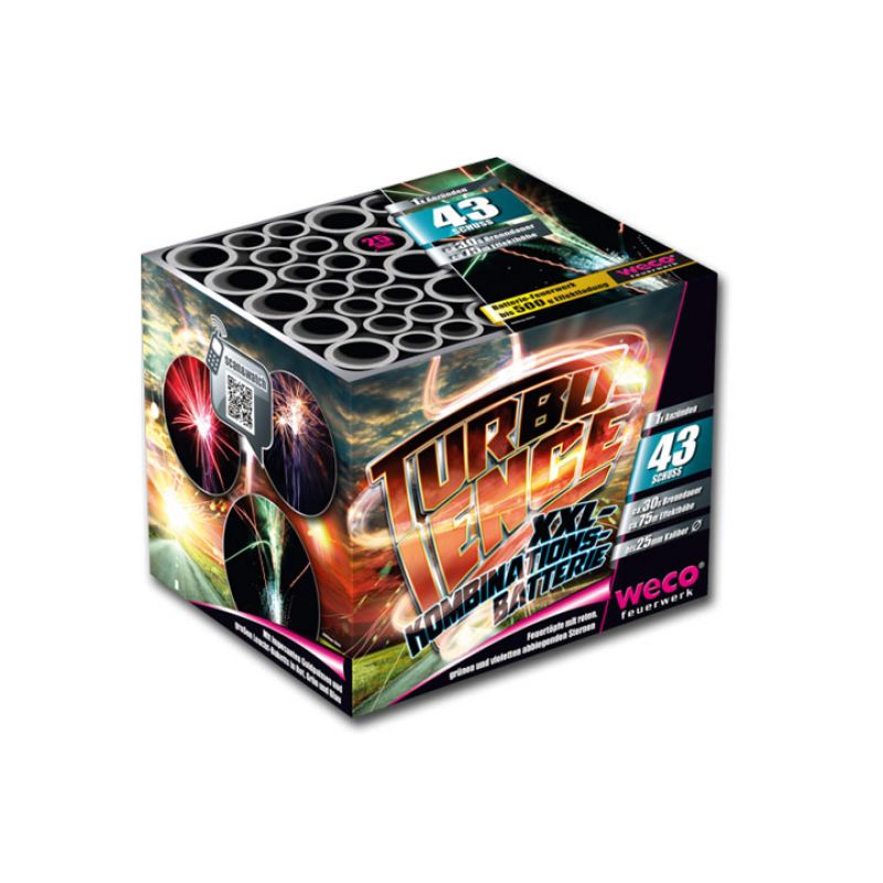 Weco >> Turbulence 43-Schuss-Feuerwerk-Batterie - Silvesterknaller 2020 / 2021